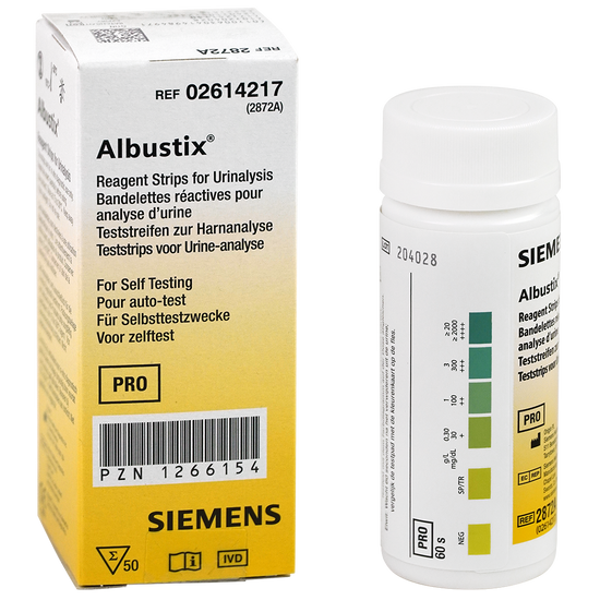 Albustix Reagent Strips for Urinalysis – Box of 50 Strips – MediSale