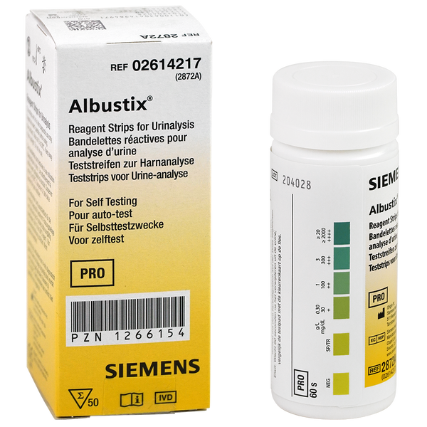 Albustix Reagent Strips for Urinalysis – Box of 50 Strips – MediSale