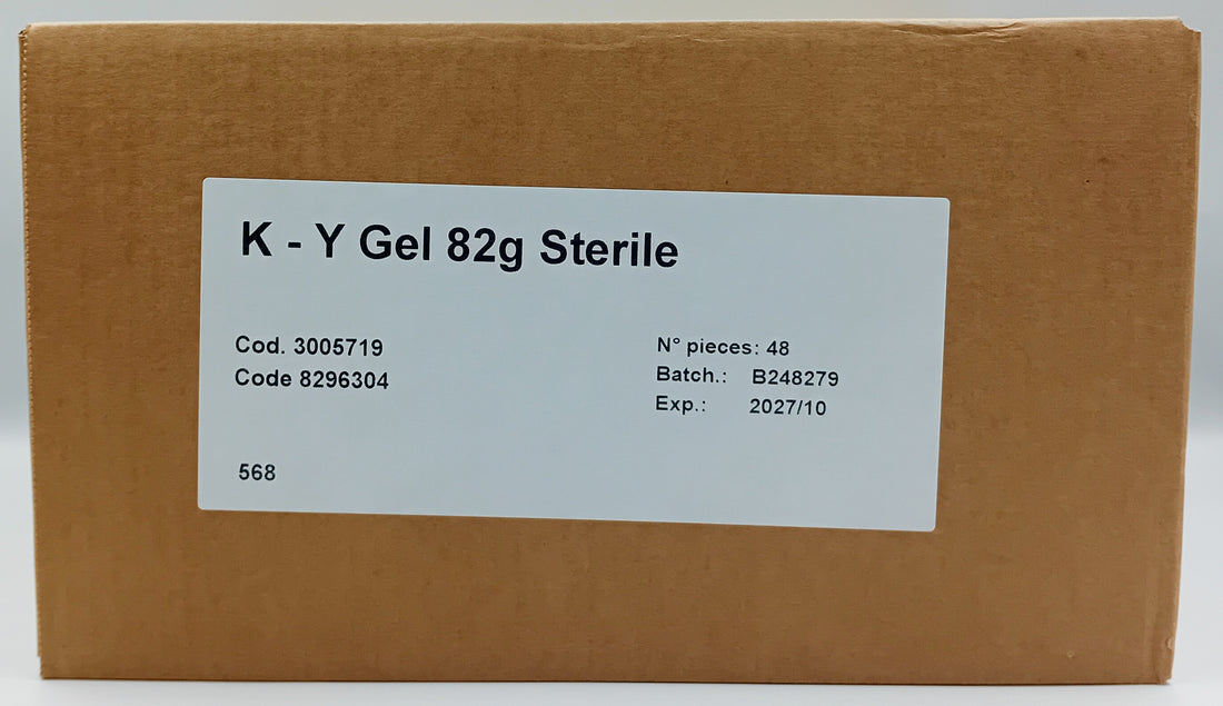KY Jelly 82g – Case of 48 – Water-Based Sterile Lubricant – MediSale
