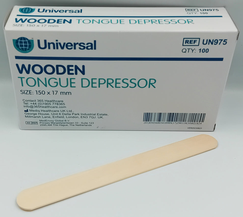 Wooden Tongue Depressors 15cm – Box of 100 – MediSale